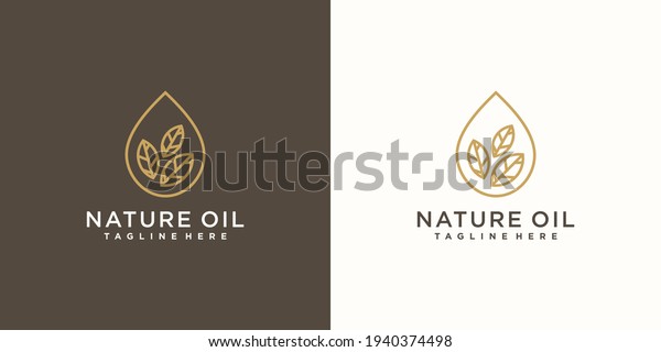 Nature Oil Logo Design Template Creative Stock Vector (Royalty Free ...