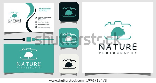Nature Photography Logo Design Vector Template Stock Vector (Royalty ...
