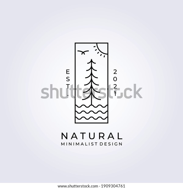 Nature Pine Tree Lake Logo Vector: เวกเตอร์สต็อก (ปลอดค่าลิขสิทธิ์ ...