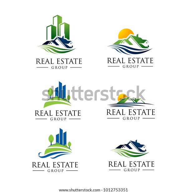 Nature Real Estate Logo Pack 6 Stock Vector (Royalty Free) 1012753351