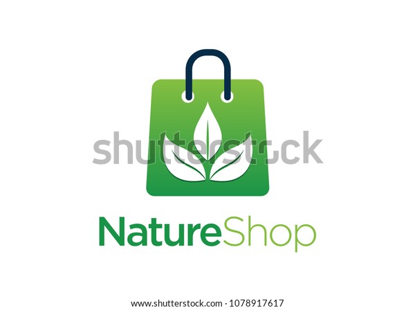 Nature Shop Logo Design Template Vector Stock Vector (Royalty Free ...