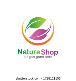 Nature Shop Logo Design Vector Stock Vector (Royalty Free) 1728121105 ...