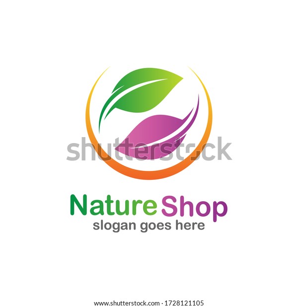 Nature Shop Logo Design Vector Stock Vector (Royalty Free) 1728121105 ...