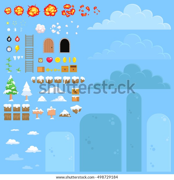 Nature Snow Game Background Suitable Tapping Stock Vector (Royalty Free ...
