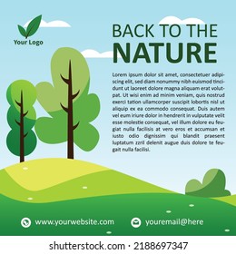 Nature Social Media Post Design Vector Stock Vector (Royalty Free ...