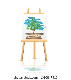 Nature Table Tree Design Decor Stock Vector (Royalty Free) 1390847510 ...