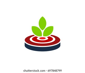 Nature Target Icon Logo Design Element Stock Vector (Royalty Free ...