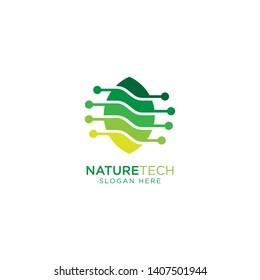 Nature Technology Logo Design Vector Stock Vector (Royalty Free ...
