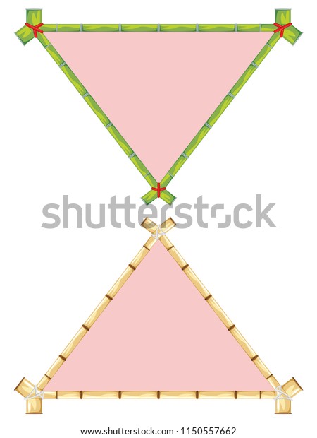 Nature Themed Frame Template Bamboo Stalks Stock Vector (Royalty Free ...