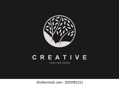 Nature Tree Circle Logo Design Stock Vector (Royalty Free) 2035981211 ...
