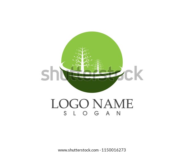 Nature Tree Road Logo Vector Illustration Stock Vector (Royalty Free ...