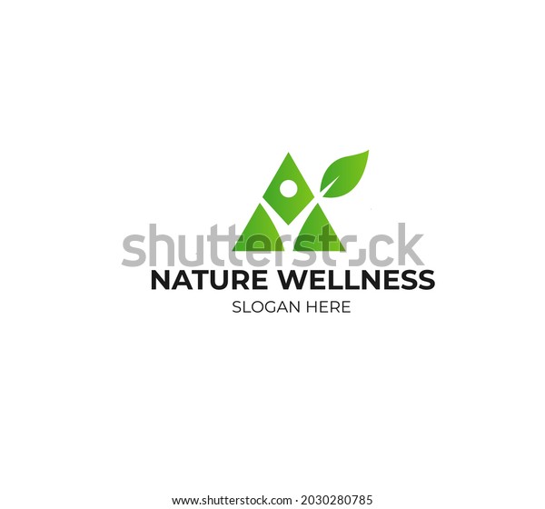 Nature Wellness Logo Design Template Stock Vector (Royalty Free) 2030280785