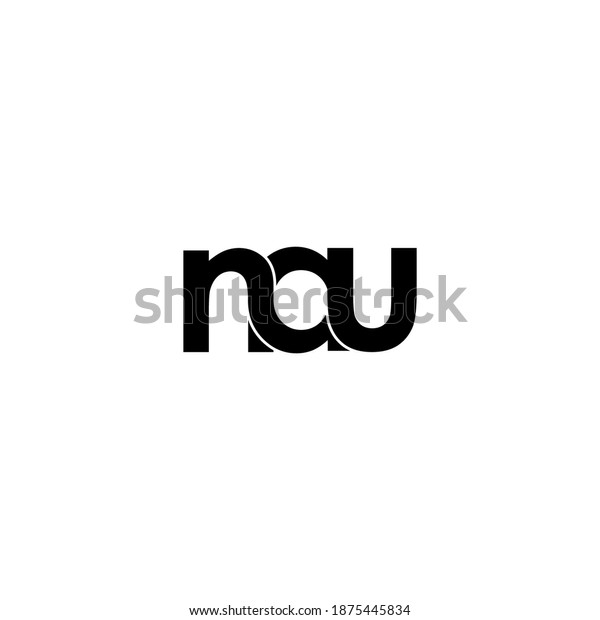 Nau Letter Original Monogram Logo Design Stock Vector (Royalty Free ...