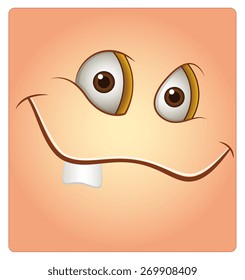 Happy Box Smiley Face Vector Cartoon 스톡 벡터(로열티 프리) 269902670 | Shutterstock