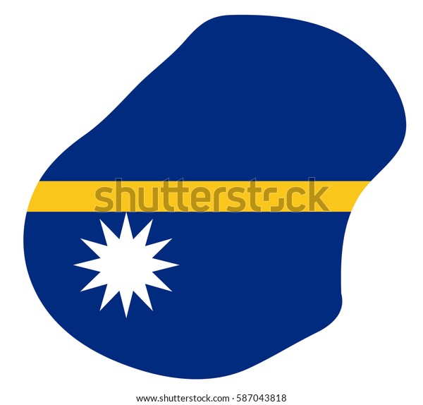 Nauru Land Flag Map Stock Vector (Royalty Free) 587043818 | Shutterstock
