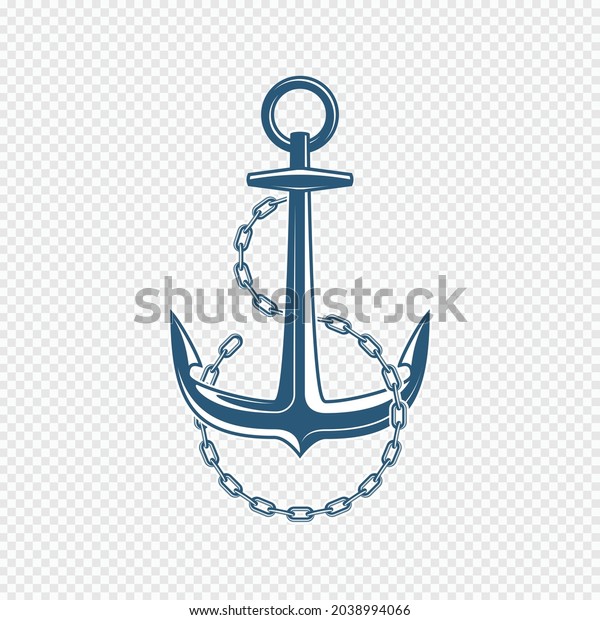 Nautical Anchor Chain Links Isolated Transparent Stock Vector (Royalty ...