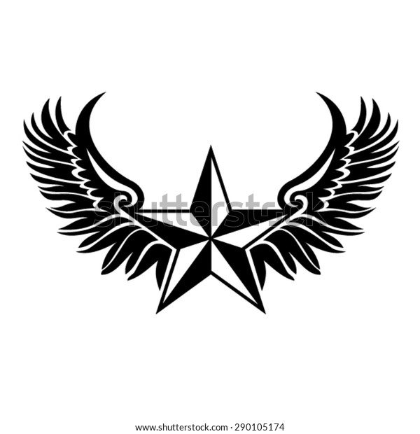 Nautical Star Wings Sailor Sailing Stock Vector (Royalty Free ...