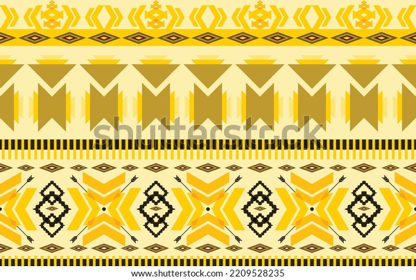 Navajo Native American Fabric Seamless Patterngeometric Stock Vector