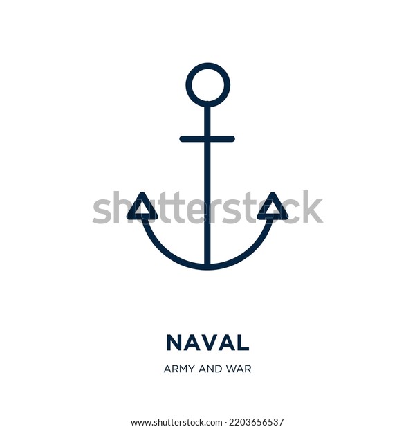 Naval Icon Army War Collection Thin Stock Vector (Royalty Free ...