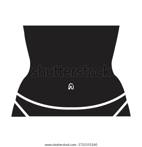 Navel Pierced Vector Iconblack Vector Icon Stock Vector (Royalty Free ...