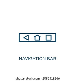 Navigation Bar Icon Thin Linear Navigation Stock Vector (Royalty Free ...