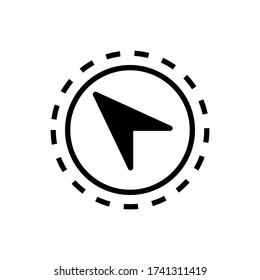 Navigation Base Vector Icon Compass Illustration Stock Vector (Royalty ...