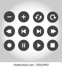 Navigation Buttons Media Player Vector Image: vector de stock (libre de ...