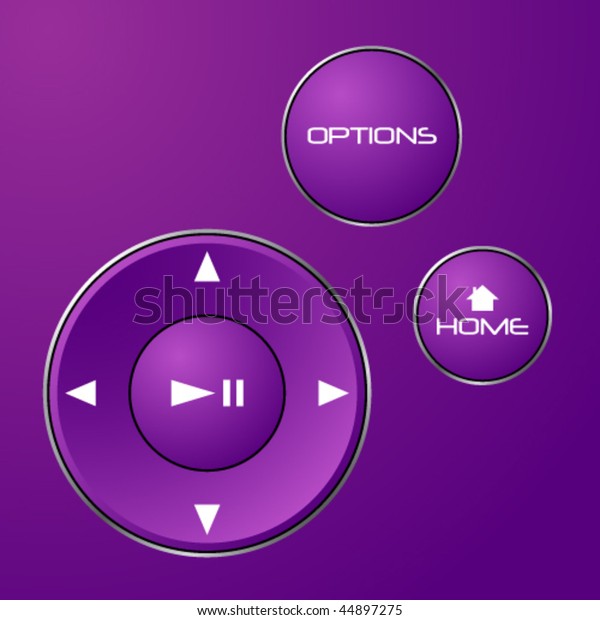 Navigation Control Buttons Vector Stock Vector (Royalty Free) 44897275 ...