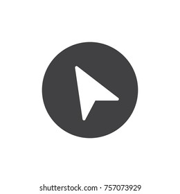 Navigation Cursor Icon Vector Filled Flat Stock Vector (Royalty Free ...
