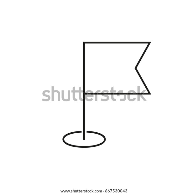 Navigation Flag Outline Icon Stock Vector (Royalty Free) 667530043 ...
