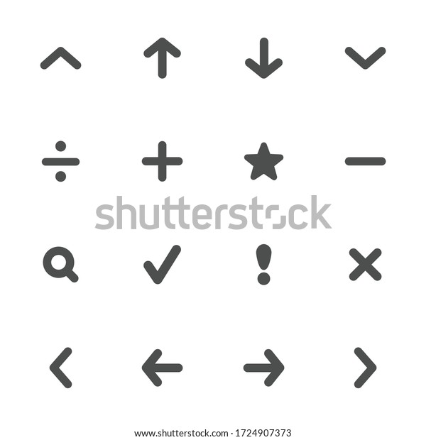 Navigation Flat Icons Gray Set 16 Stock Vector (Royalty Free ...