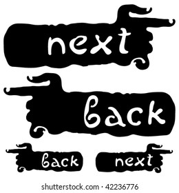 Navigation Hand Back Next Stock Vector (Royalty Free) 42236776 ...