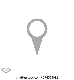 Location Point Flat Icon Black White Stock Vector (Royalty Free ...