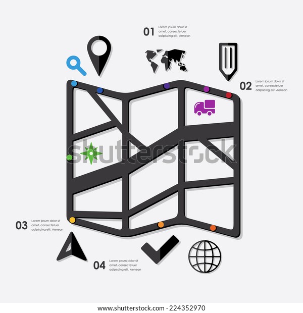 Navigation Infographic Stock Vector (Royalty Free) 224352970 | Shutterstock
