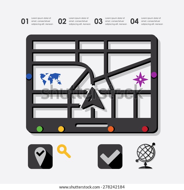 Navigation Infographic Stock Vector (Royalty Free) 278242184 | Shutterstock