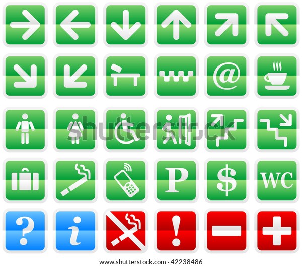 Navigation Signs Set Stock Vector (Royalty Free) 42238486 | Shutterstock