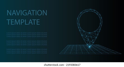Navigation Template Location Sign Vector Illustration Stock Vector ...