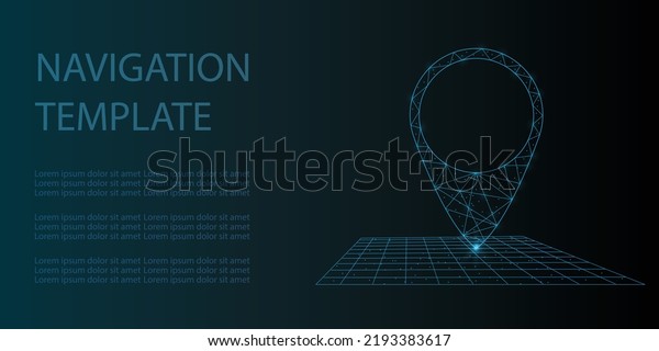 Navigation Template Location Sign Vector Illustration Stock Vector ...