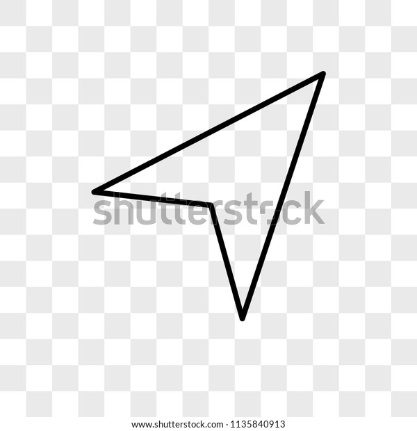 Navigation Vector Icon On Transparent Background Stock Vector (Royalty ...