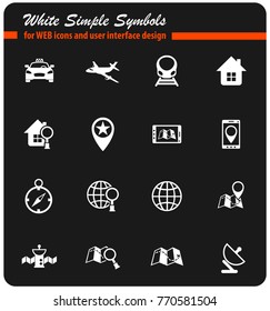 Navigation White Vector Icons Web User Stock Vector (Royalty Free ...
