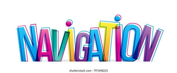 Navigation Word Vector Design Stock Vector (Royalty Free) 797698225 ...