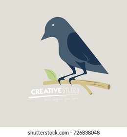 Navy Bird Creative Business Logo Left Stock Vector (Royalty Free ...