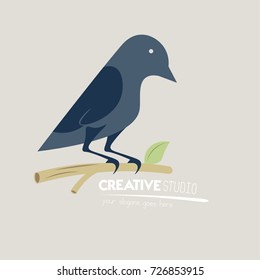 Navy Bird Creative Business Logo Right Stock Vector (Royalty Free ...