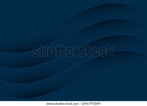 Navy Blue Abstract Curve Wavy Background Stock Vector (Royalty Free ...