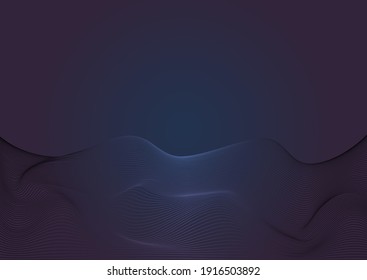 Navy Blue Background Wavy Lines Gradients Stock Vector (Royalty Free ...