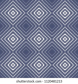 Navy Blue Geometric Seamless Pattern Small Stock Vector (Royalty Free ...
