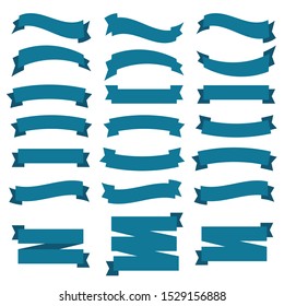 Navy Blue Ribbons Vector Flat Blue Stock Vector (Royalty Free ...