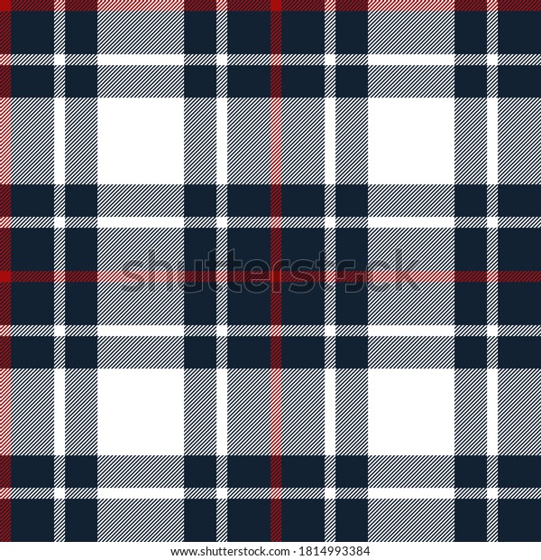 Navy Blue White Red Colors Tartan Stock Vector (Royalty Free ...