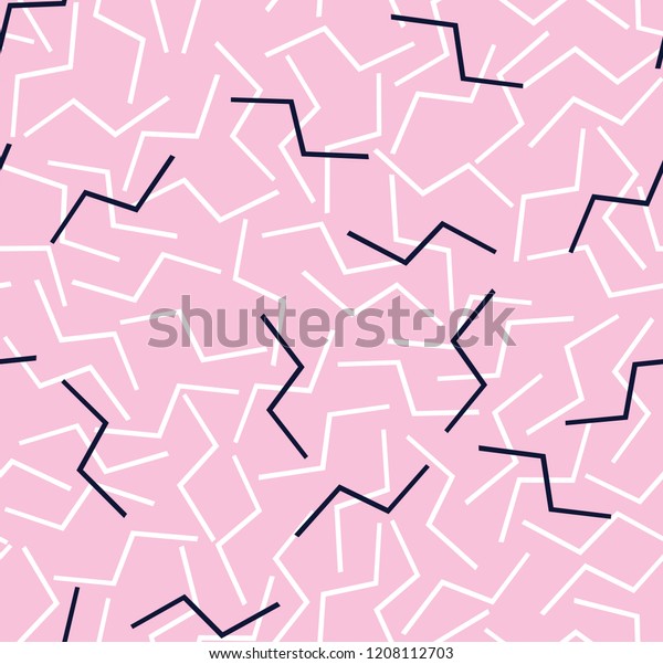 Navy Checks Stripe On Pink Background Stock Vector (Royalty Free ...