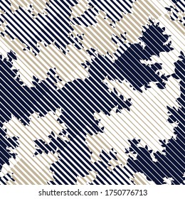 Navy Cream Stripe Pattern White Stock Vector (Royalty Free) 1750776713 ...